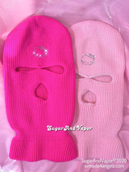 Custom Bling Y2K Decorated Knitted Ski Mask – SugarAndVapor